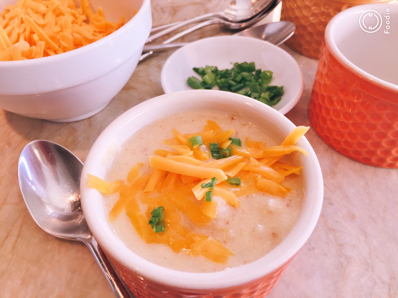 Potato Soup with Cheddar and Chives - Recipe! - Live. Love. Laugh. Food.