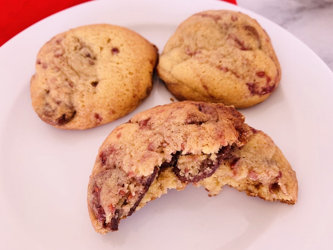 Raspberry Milk Chocolate Chunk Cookies - Recipe! - Live. Love. Laugh. Food.