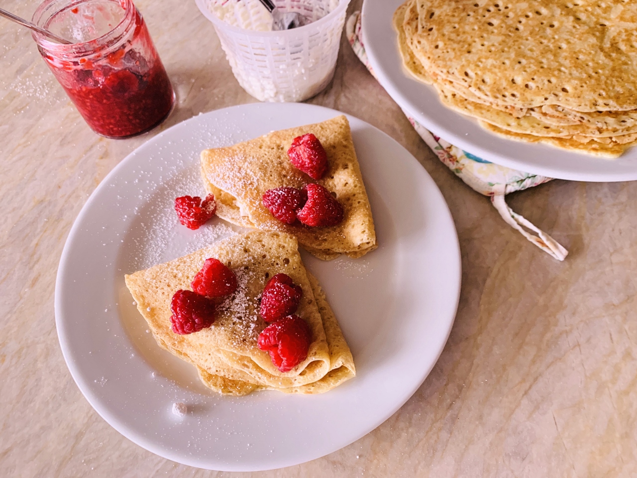 Sourdough Crepes with Ricotta & Jam - Recipe! - Live. Love. Laugh. Food.