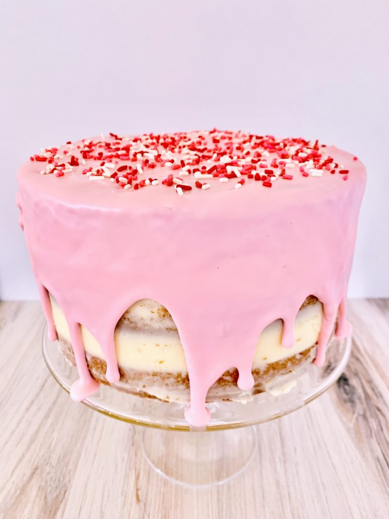 Funfetti Layer Cake with a White Chocolate Drip - Recipe! - Live. Love ...