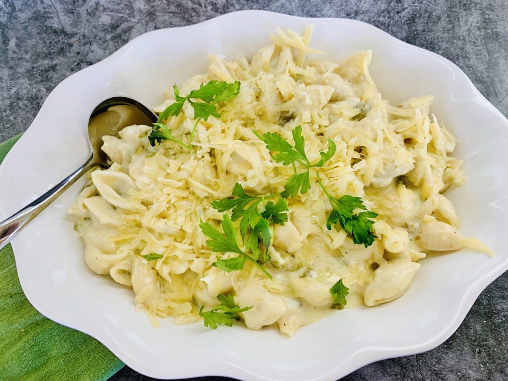 Stove Top White Cheddar and Green Chile Shells - Recipe! - Live. Love ...