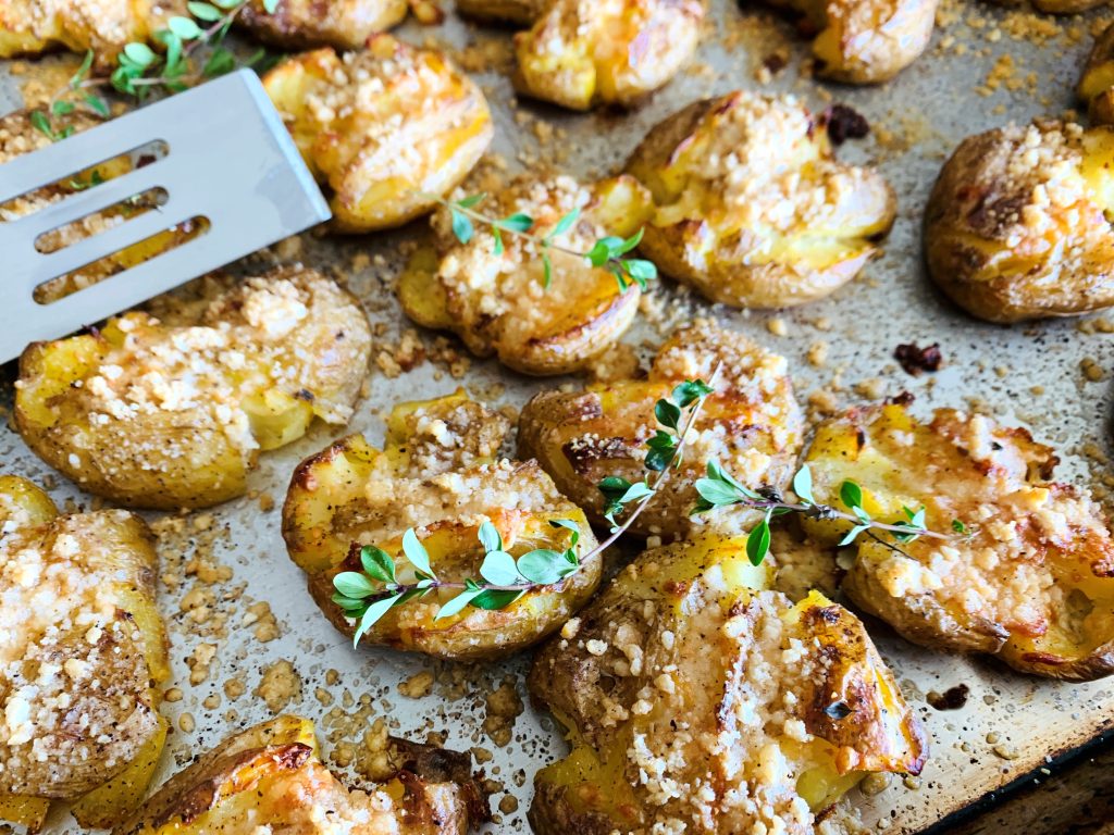 Crispy Parmesan Smashed Potatoes - Recipe! - Live. Love. Laugh. Food.