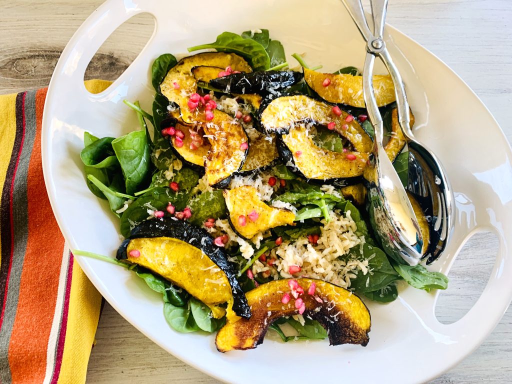 Roasted Acorn Squash Spinach Salad - Recipe! - Live. Love. Laugh. Food.