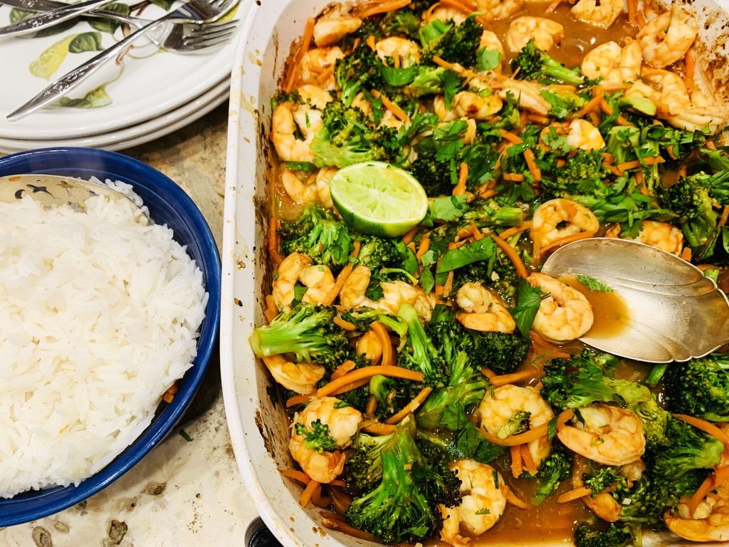 One Pan Broiler Chinese Shrimp and Broccoli - Recipe! - Live. Love ...